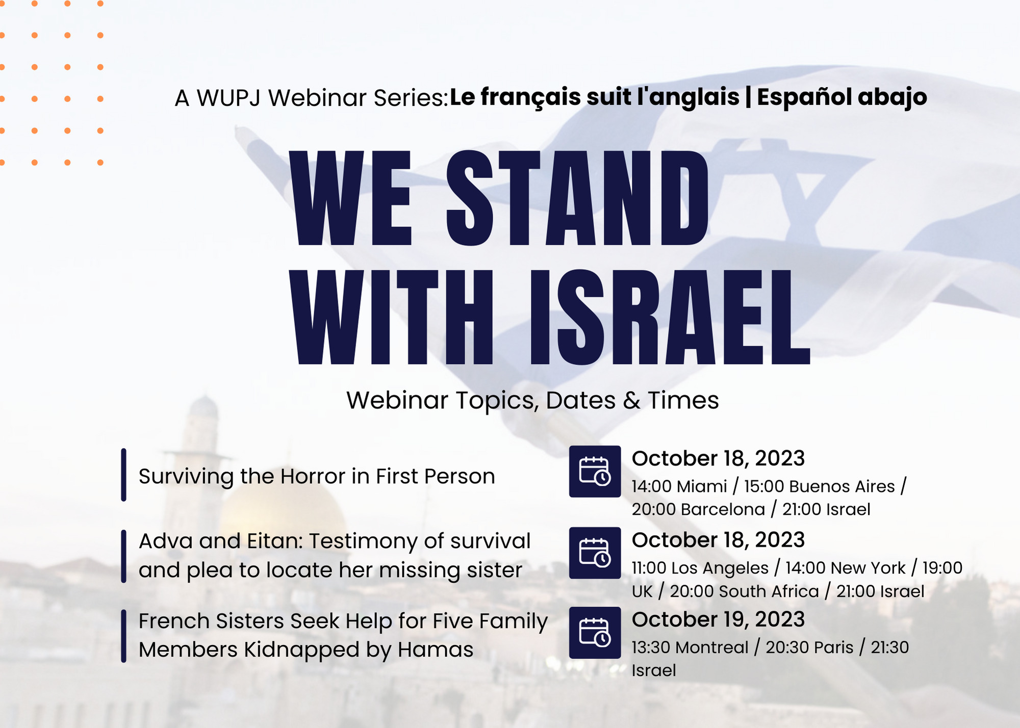 Join us for powerful testimonies from Israel’s October 7th terror ...